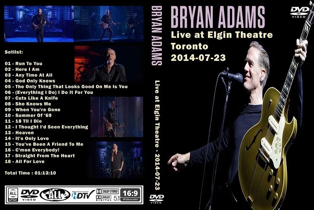 Bryan Adams Toronto (2014) : Front | DVD Covers | Cover Century | Over ...